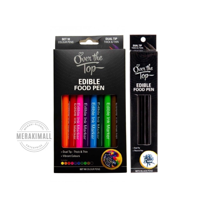 Dual Tip Edible Food Pen Multicolour/Black | Food Marker Double Sided ...