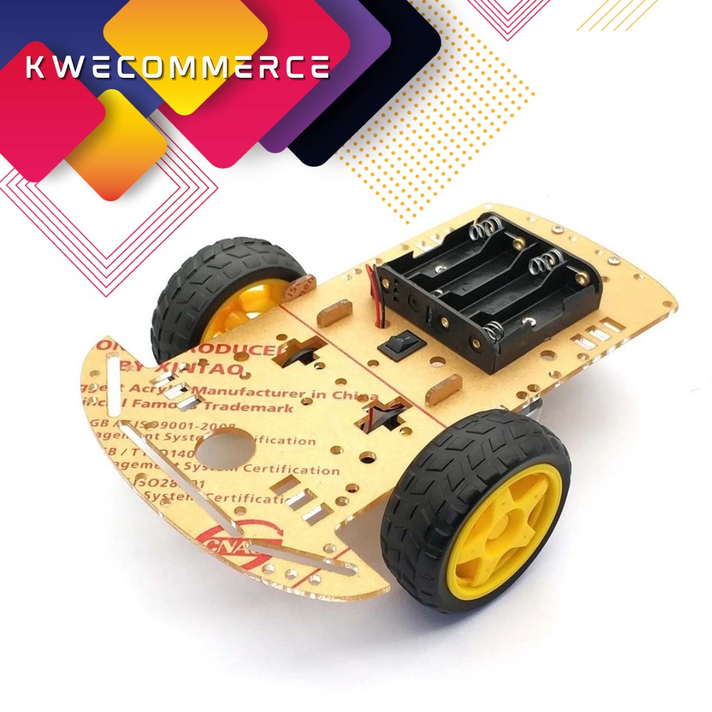 Arduino 2WD Smart Robot Car Chassis Kit Line Follower (Battery Case ...