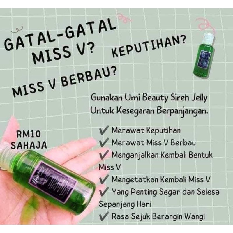 Pencuci Miss V Sireh Jelly Umi 30ml | Shopee Malaysia Pencuci Miss V Sireh Jelly Umi 30ml | Shopee Malaysia