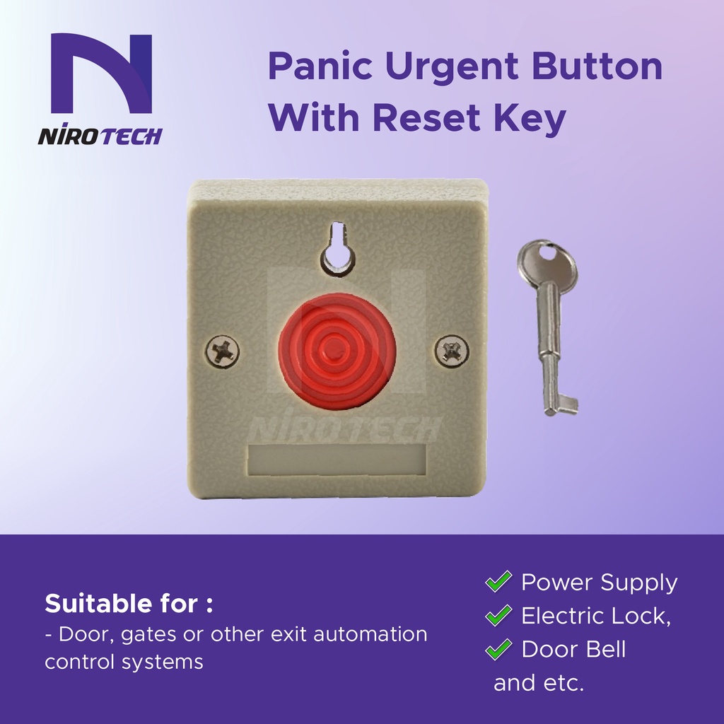 Panic Button For Alarm ( with reset Key) | Shopee Malaysia