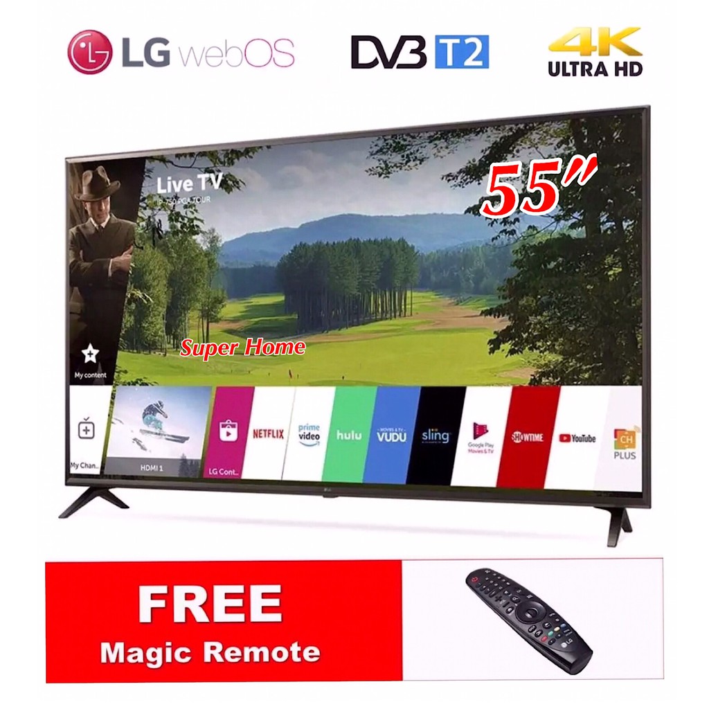 (Free Magic Remote) LG 55" 55UK6300 Series 4k UHD HDR Smart TV ...