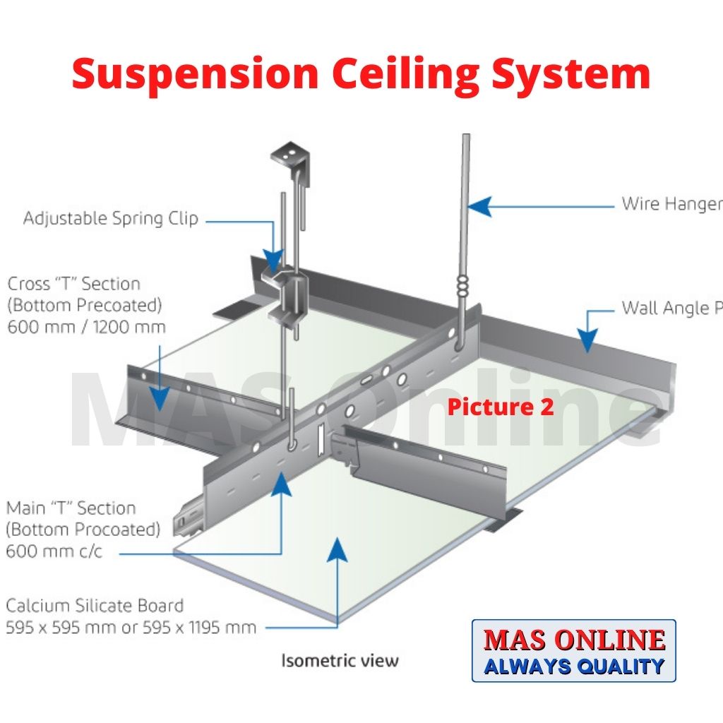 MASONLINE Ceiling Grid System Suspension Ceiling System Main Tee Cross ...