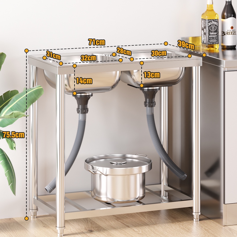 Sinki Dapur Kitchen Sink With Stand Singki Dapur Wash Basin Sinki ...