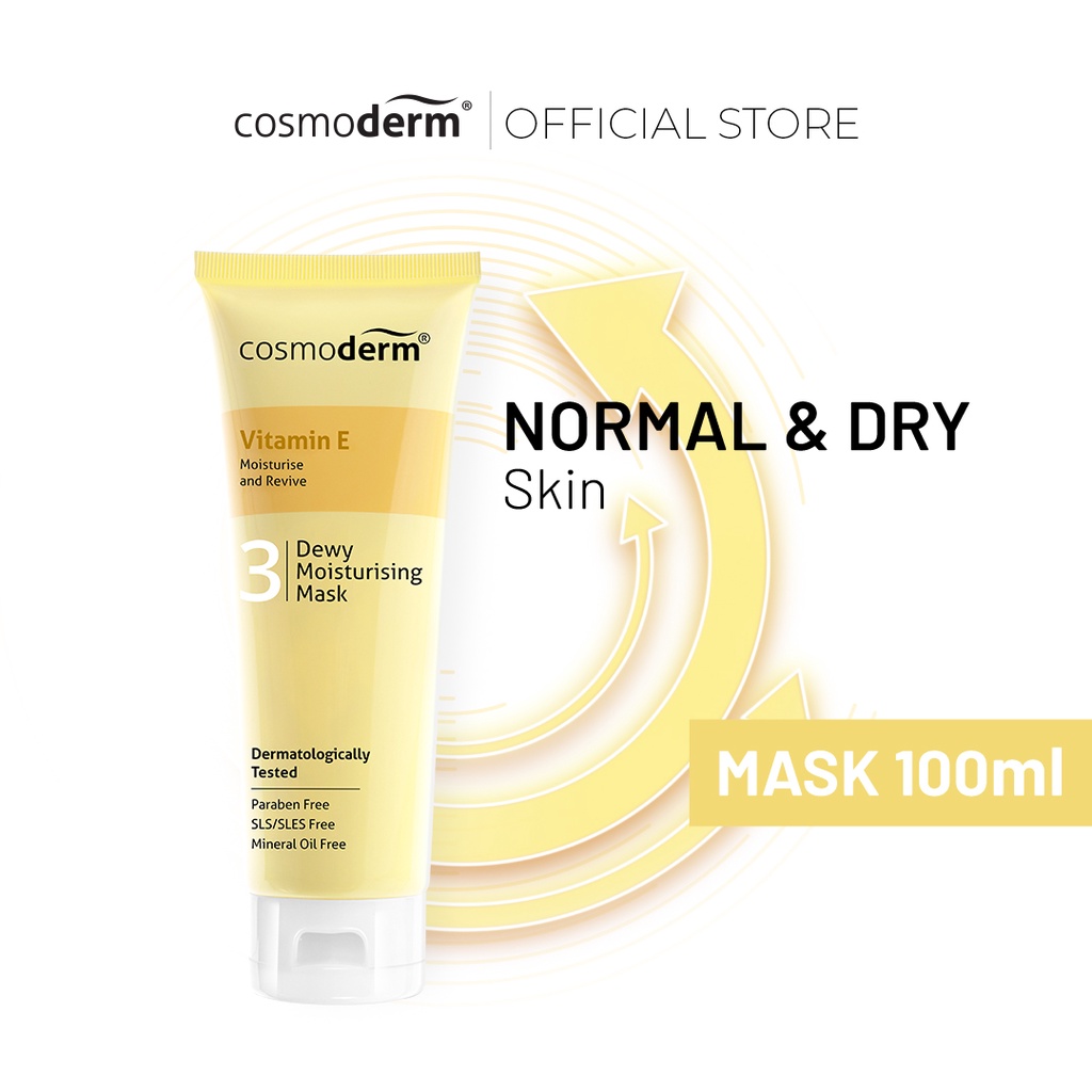 Cosmoderm Vitamin E Dewy Moisturising Mask 100ml | Shopee Malaysia