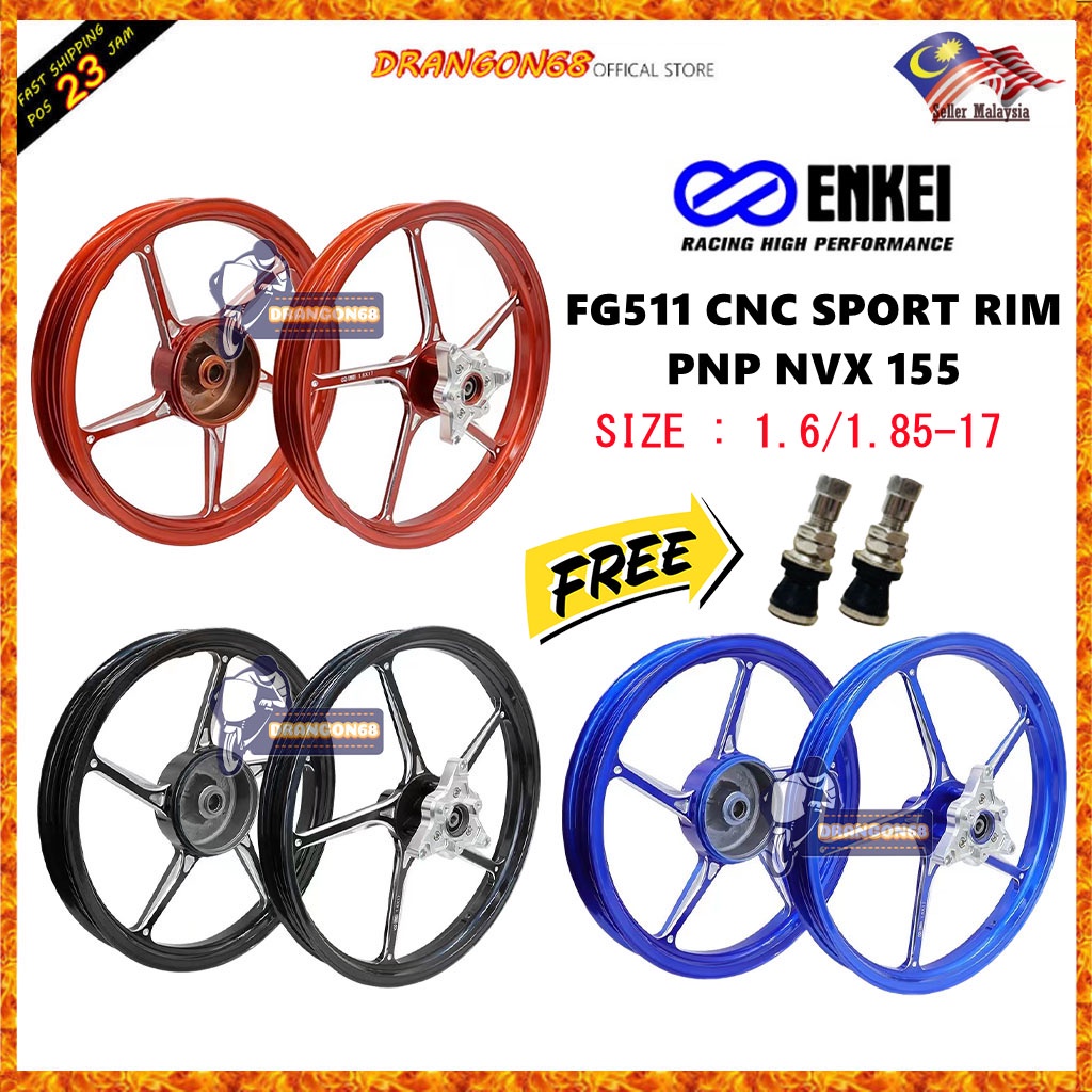 ENKEI Sport Rim CNC FG511 PNP SPORTRIM YAMAHA NVX155 Forged Rim Wheel ...