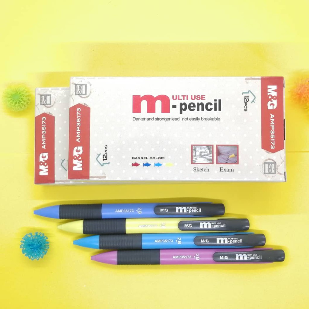 M&G MECHANICAL PENCIL /CALLIGRAPHY KHAT/PENSEL TEKAN JAWI 2B 1.8MM ...