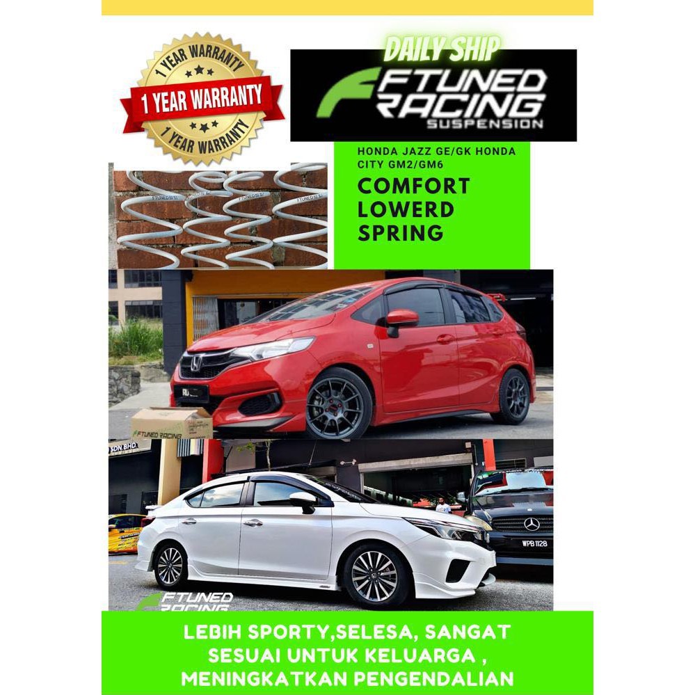 Ftuned CLS spring sport coil Honda Jazz GE GK Honda City GM2 GM6 GN2 ...
