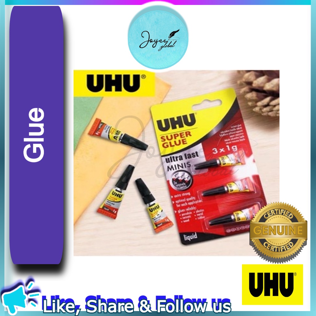 UHU Mini Ultra Fast Super Glue - 3 x 1g | Shopee Malaysia