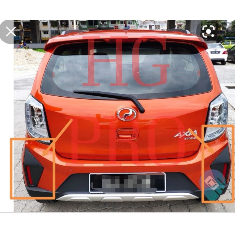 Perodua Axia style 2020 Rear belakang bumper cover holder with ...