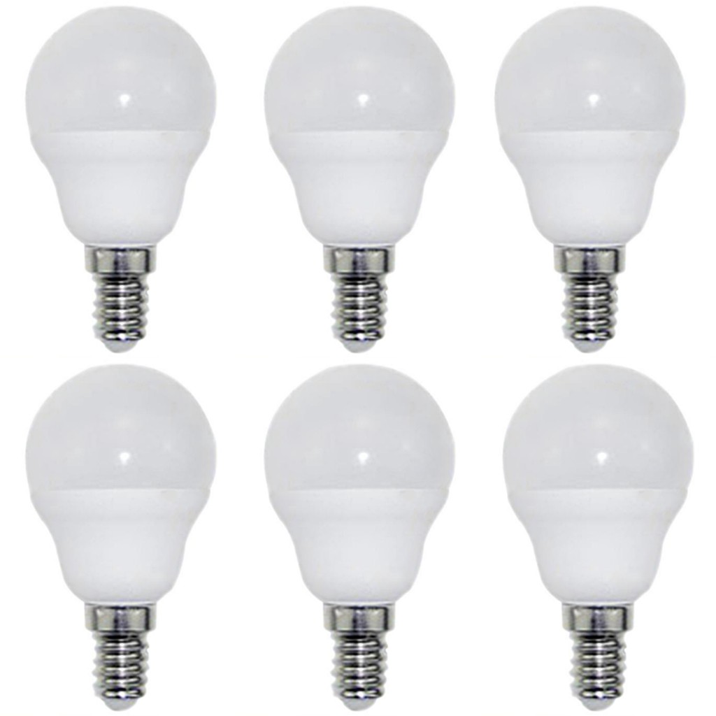 PACK OF 6 LED E14 Bulb 5W Plastic Save Energy Light Bulb Lamp *Warm ...