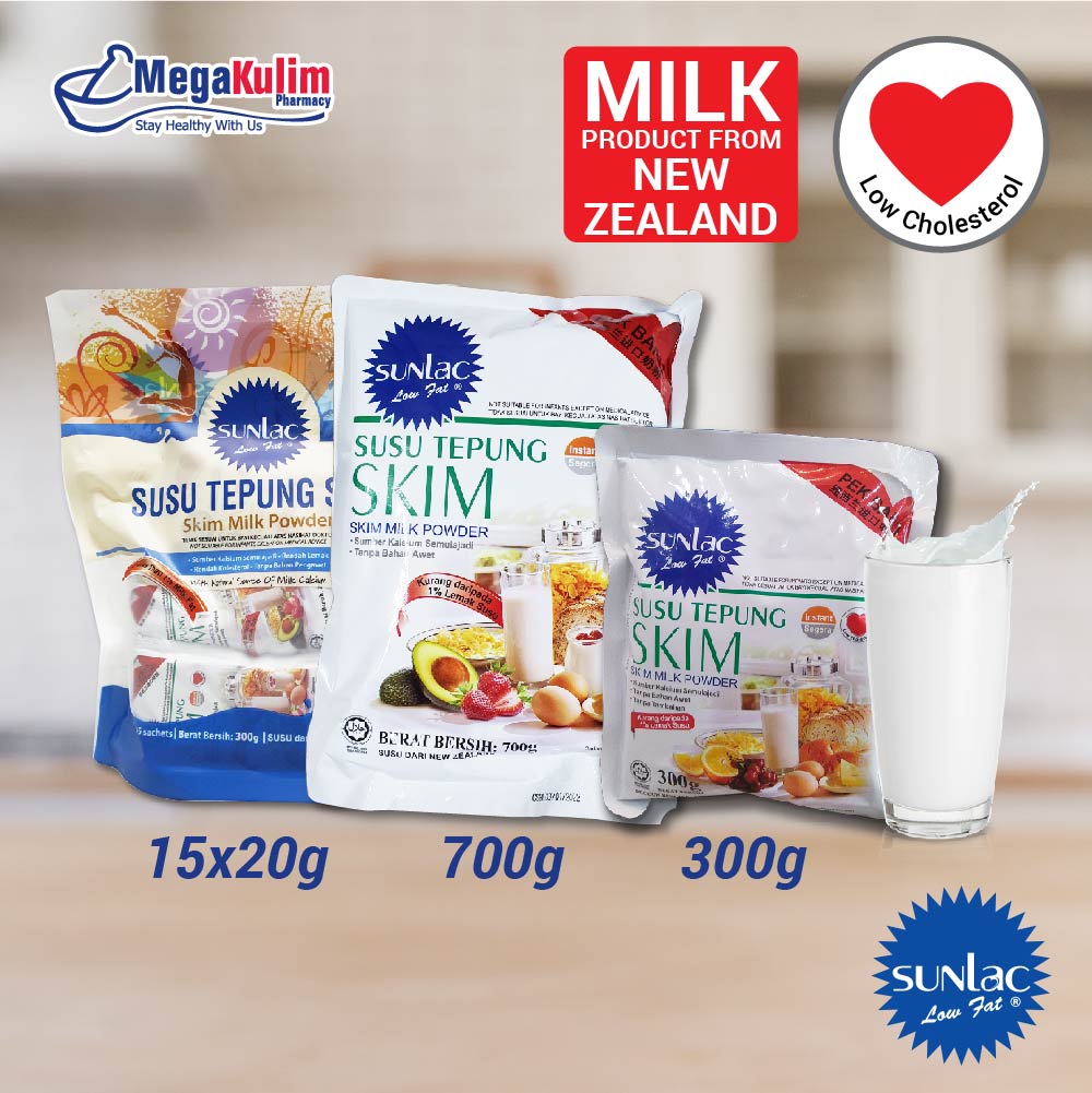 Sunlac Instant Skim Milk Powder 300g / 700g / 15's x 20g | Shopee Malaysia