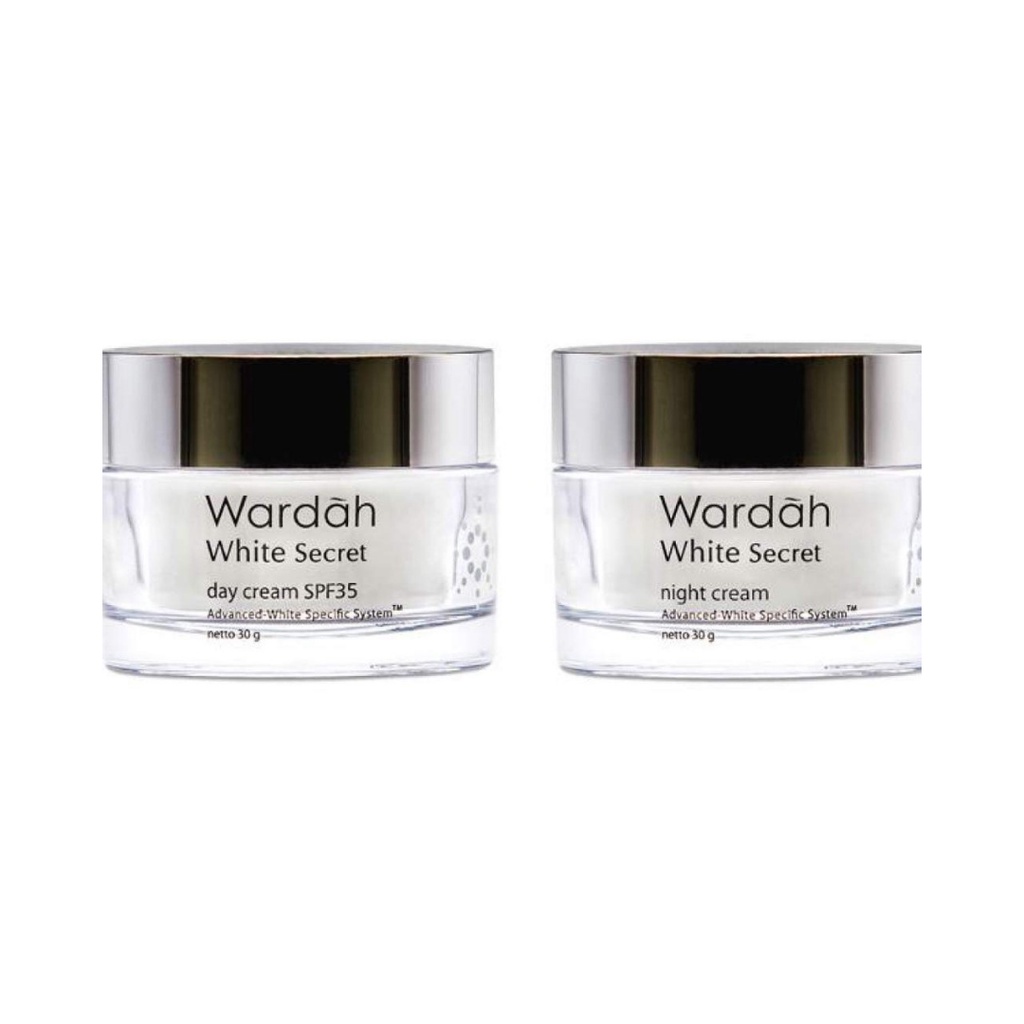 Wardah White Secret Day Cream & Night Cream 30g | Shopee Malaysia