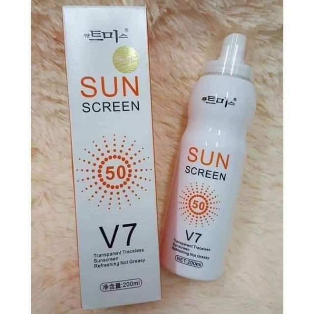SPRAY SUNSCREEN & WHITENING V7 | Shopee Malaysia