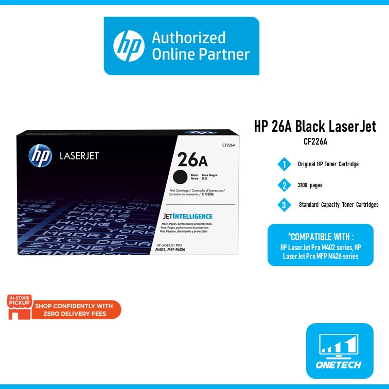 HP CF226A 26A Black Original LaserJet Toner Cartridge | Shopee Malaysia