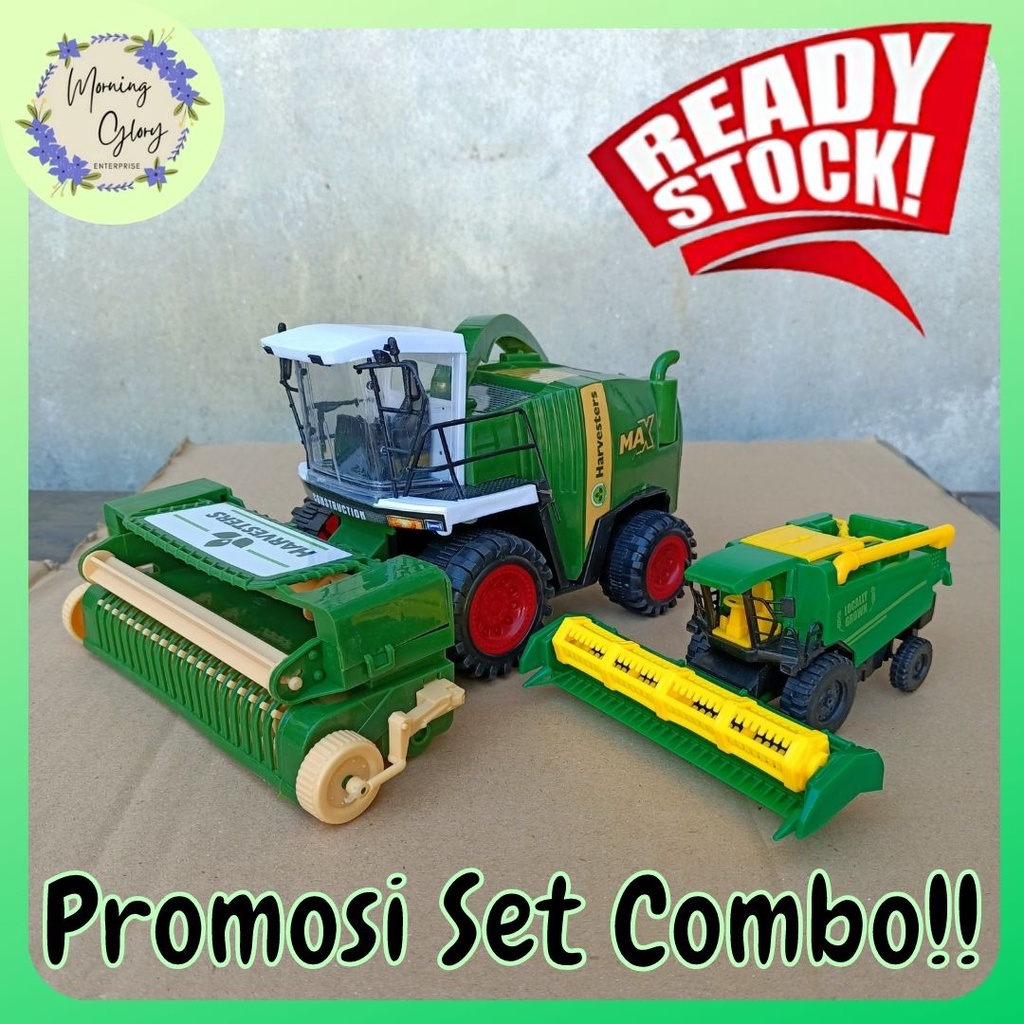 PROMOSI SET COMBO!! Mainan Mesin Padi Farm Tractor Toy (Ready stock ...
