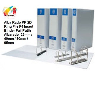 Alba Rado PP 2D Ring File F4 Insert Binder Fail Putih Albarado- 25mm ...