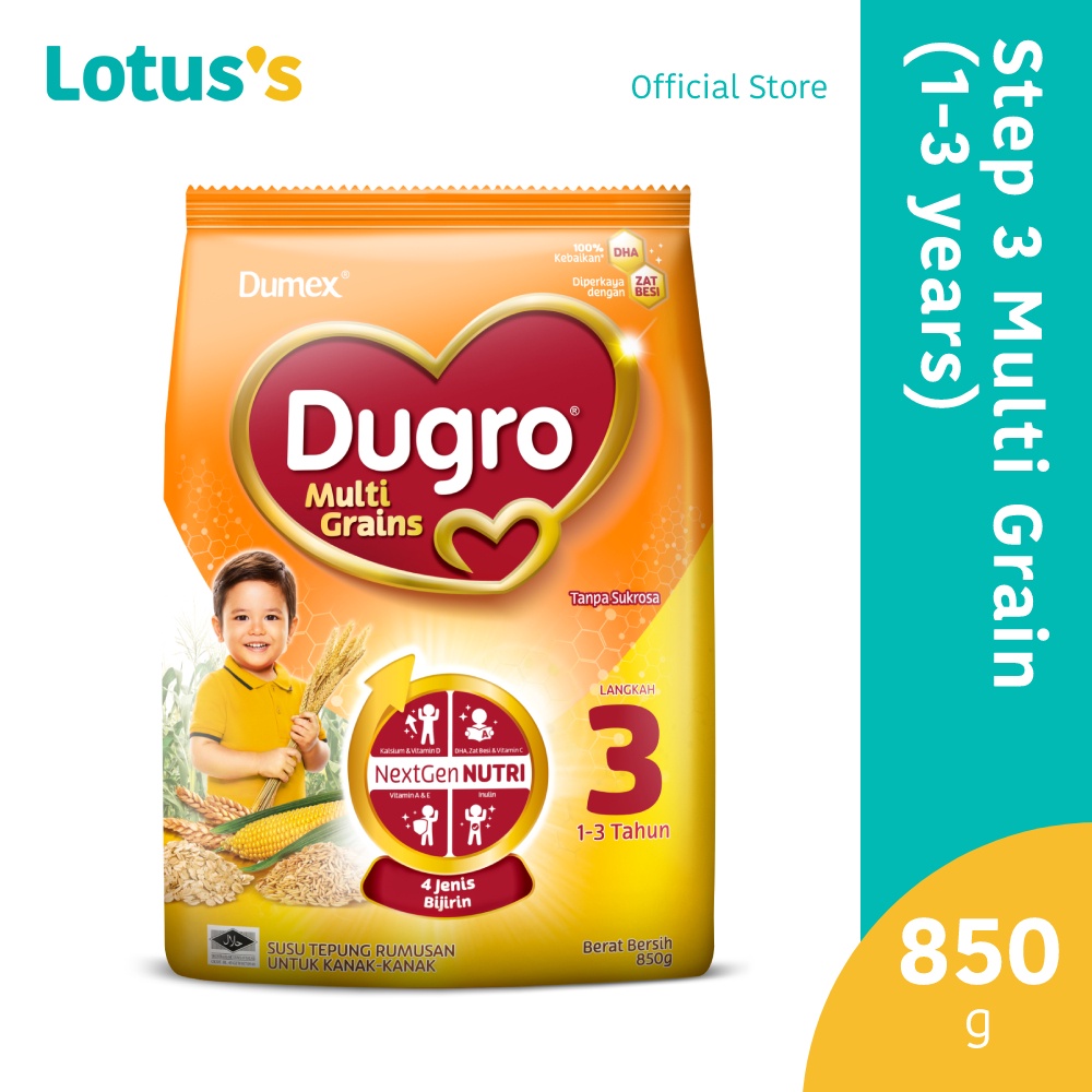 Dugro 3 Multi Grains (1-3 Years) 850g | Shopee Malaysia