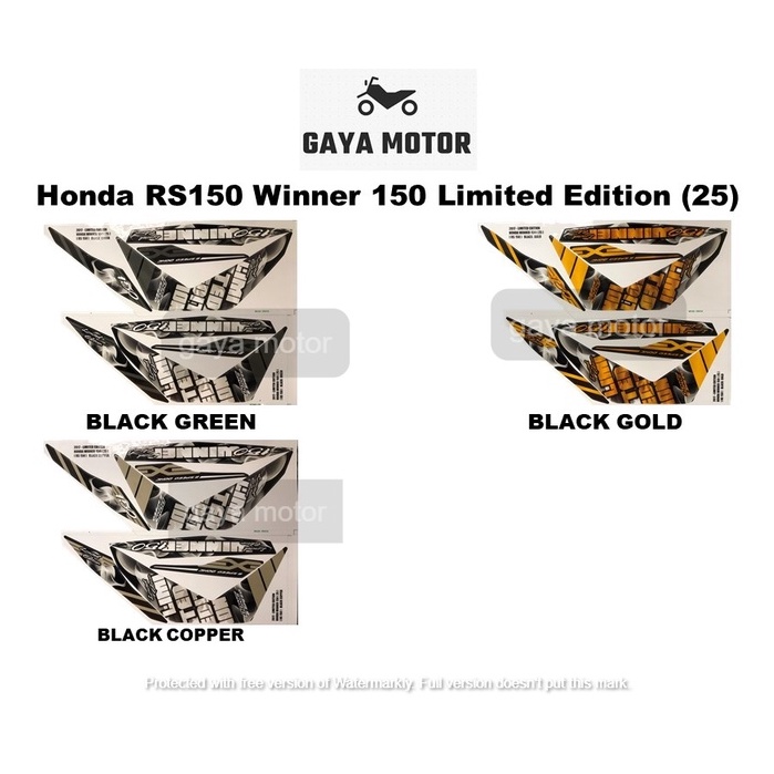 Honda RS150 Winner 150 Limited Edition (25) Body Sticker | Shopee Malaysia