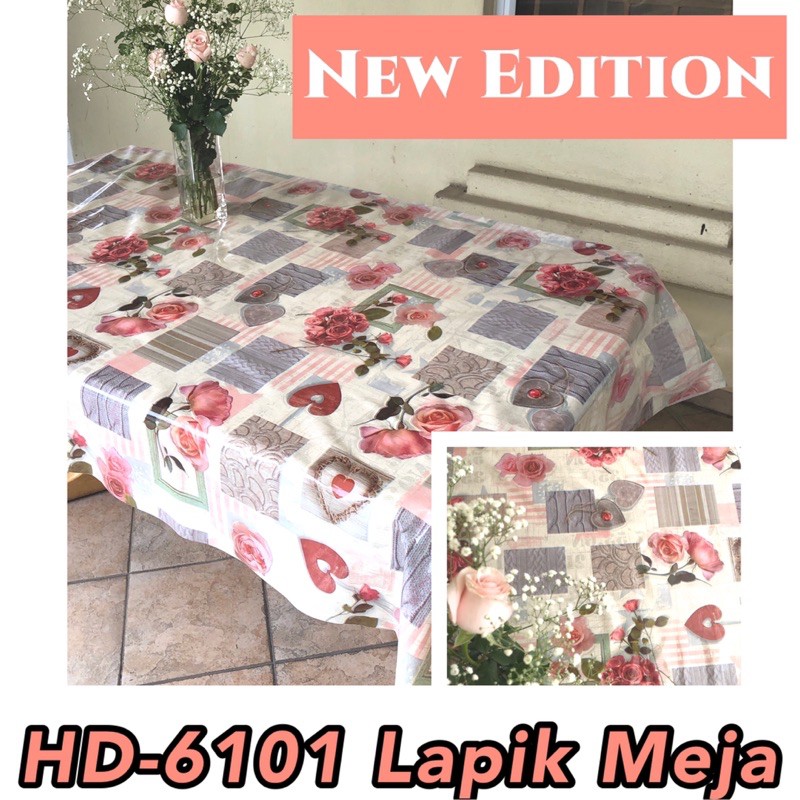 HD- 6101 Lapik Meja Plastik / Waterproof Table Cloth (Ready Stock ...