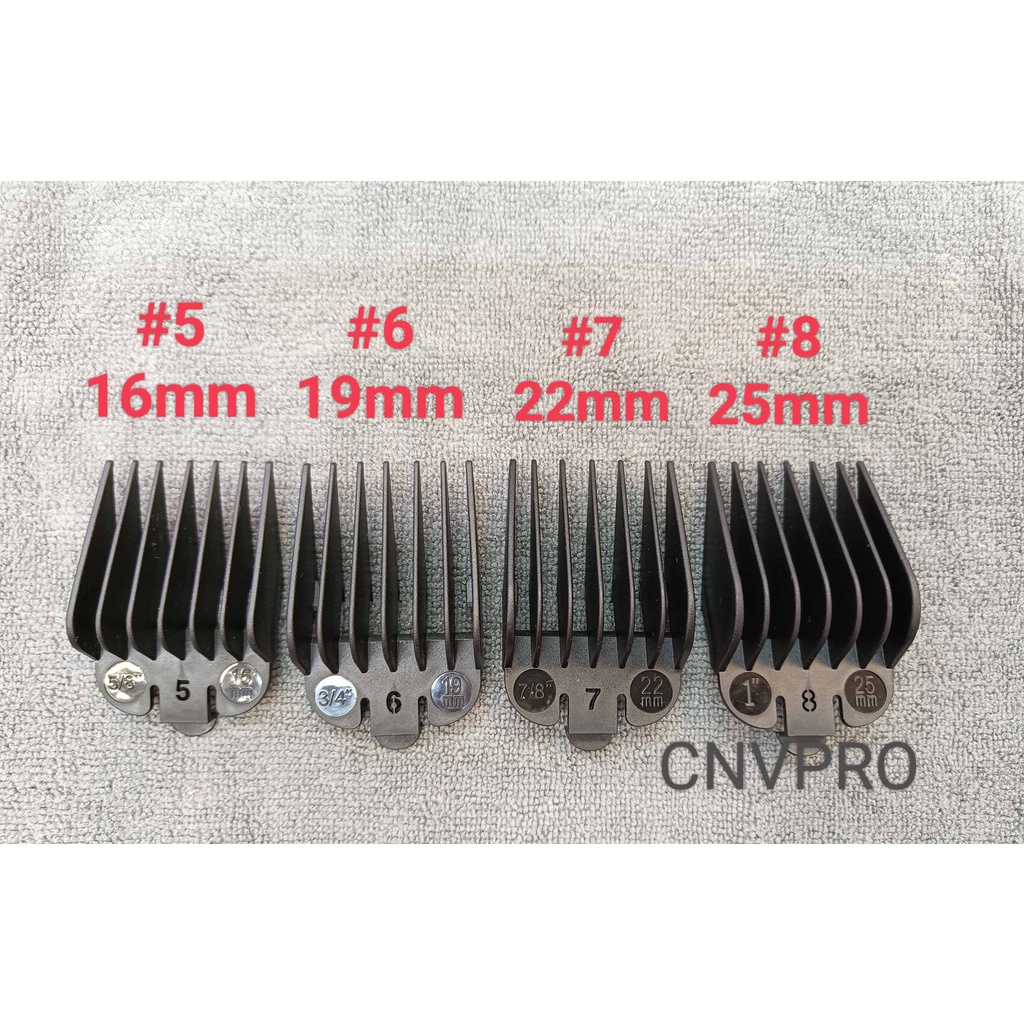 Clipper Attachment Guide Comb #5, #6, #7, #8 ( black ) | Shopee Malaysia