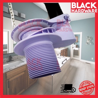 Black Hardware Home Toilet Water Tank Cistern Siphon Drain Valve Flush ...