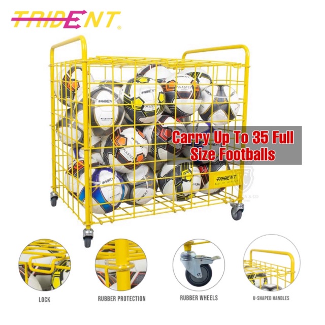 Trident Steel Wire Ball Cart Portable Ball Trolley Troli Bola | Shopee ...