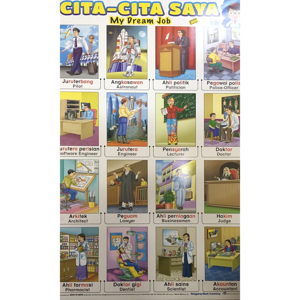 CARTA CITA-CITA SAYA (MY DREAM JOB)/CHART | Shopee Malaysia
