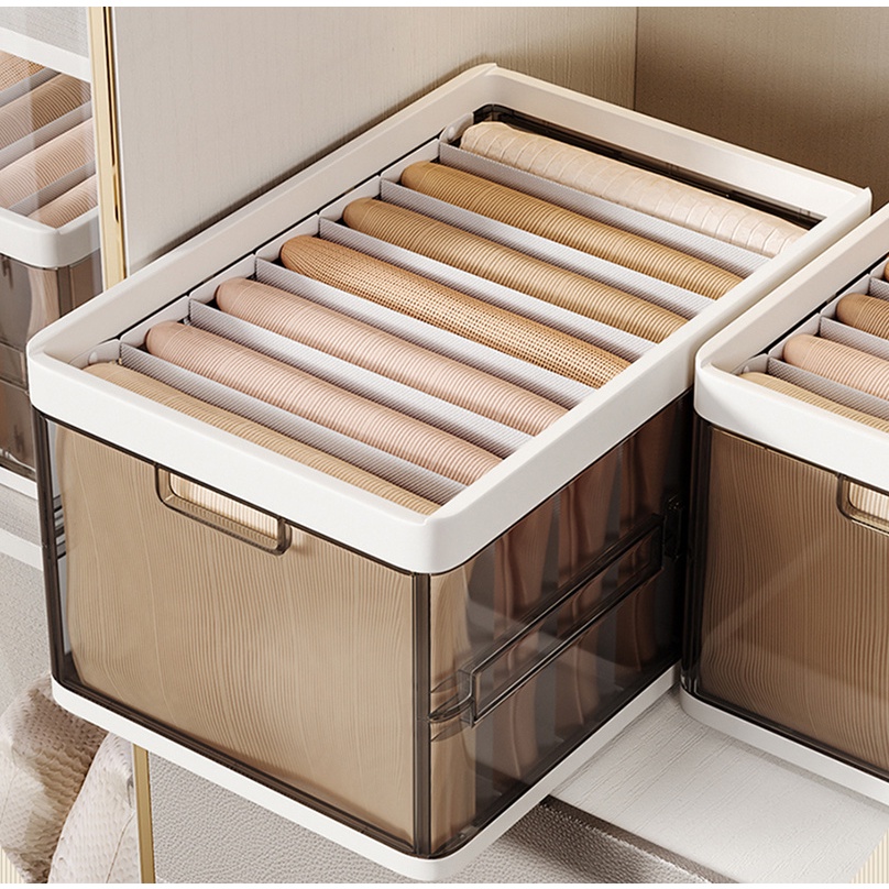 Pants Storage Box Clothes Underwear Storage Cabinet Compartmentalized ...