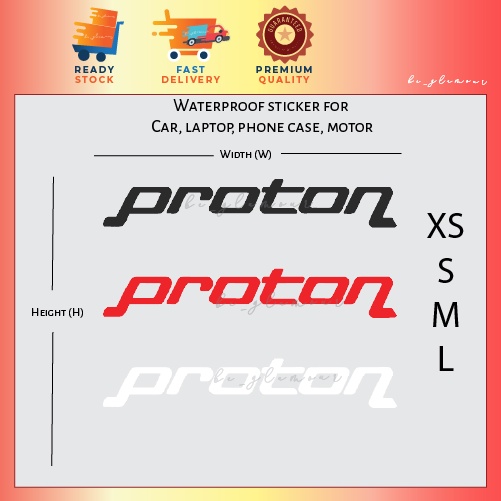 Proton car Sticker Reflective saga wira waja satria Stiker Kereta ...