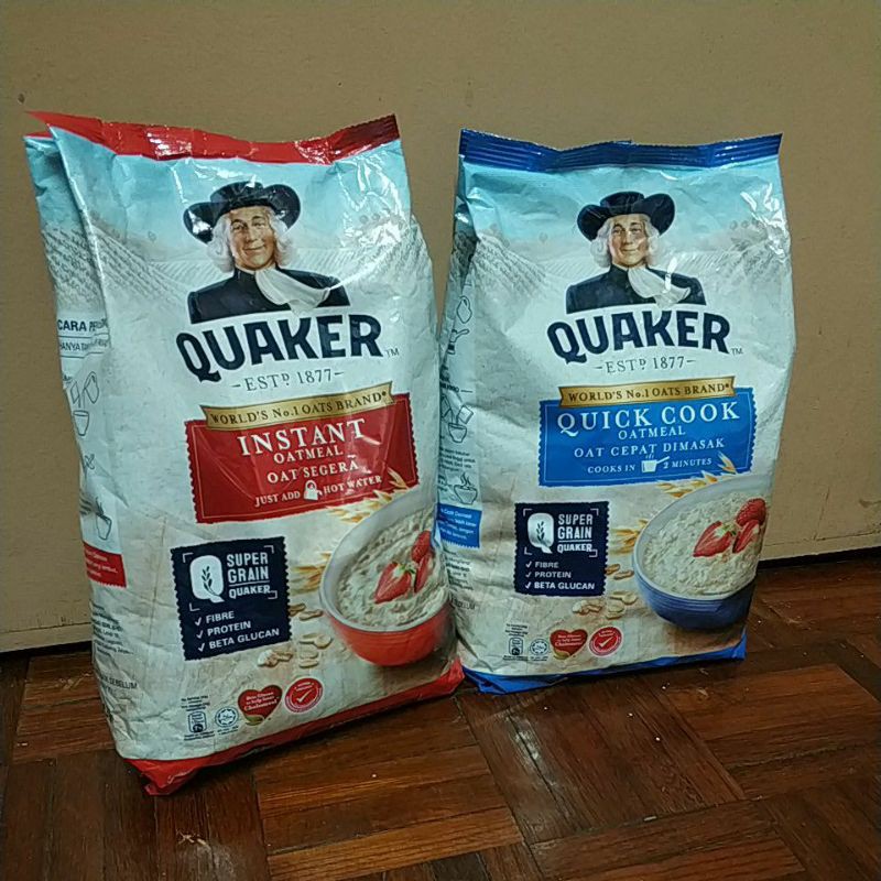 Quaker Instant/Quick Cook/Whole Rolled Oatmeal 1.35/800g | Shopee Malaysia