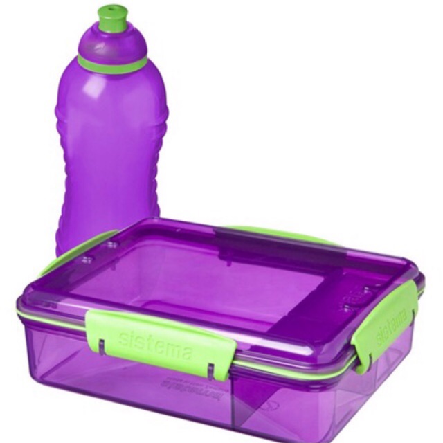 Sistema Lunch Pack Consists of Snack Attack Duo + 330ml Squeeze Bottle ...