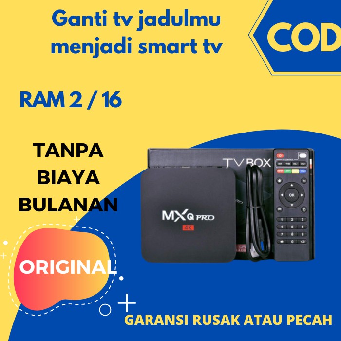 Android tv box 2 + 16gb android tv box mxq pro pointer keyboard 4k ...