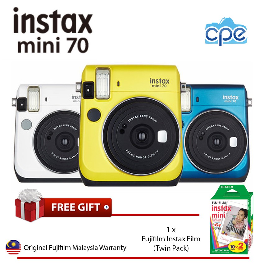 Fujifilm Instax Mini 70 + Instax Mini Film (Twin Pack) | Shopee Malaysia