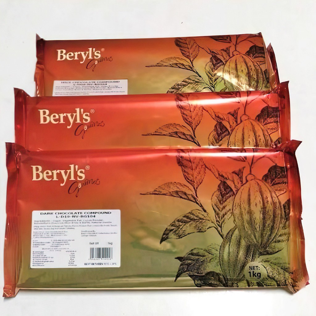 Beryl's Chocolate Compound Block 1KG (White, Milk, Dark) | Shopee Malaysia