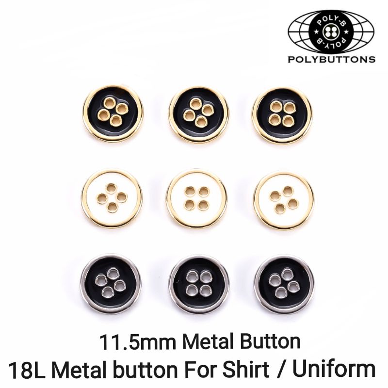 Butang Kemeja Butang Uniform Butang Baju 18L 11mm Shirt Button Butang ...