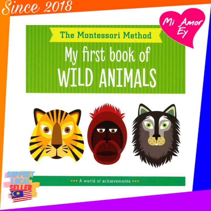 Board Book My First Book of Wild Animal The Montessori Method | Shopee ...