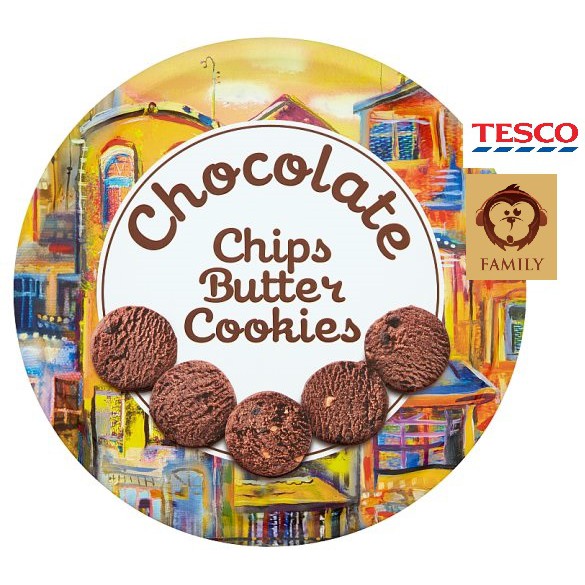 Tesco Chocolate Chips Butter Cookies 454g | Shopee Malaysia
