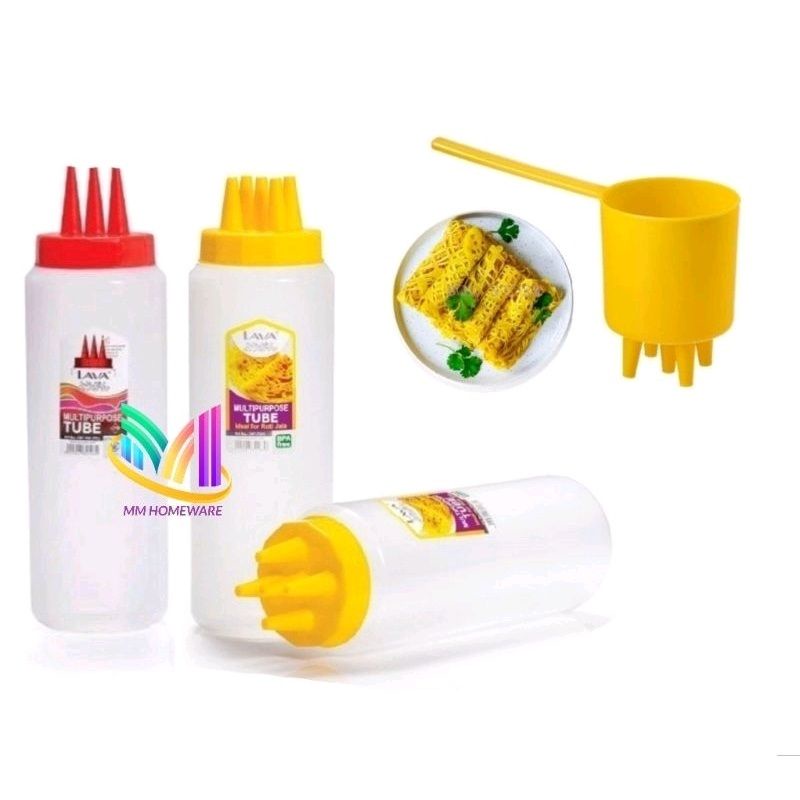 Multipurpose Squeezer Sauce Bottle / Botol Roti Jala / Acuan Roti Jala ...