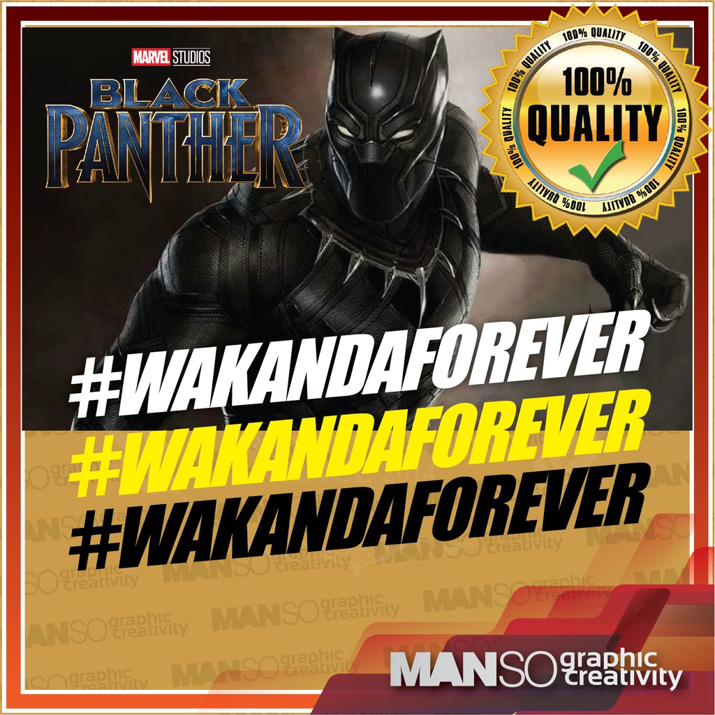 WAKANDAFOREVER Sticker Black Panther Sticker Wakanda | Shopee Malaysia