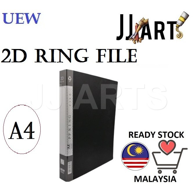 UEW A4 2D Ring File - 25mm - ( Black ) | Shopee Malaysia