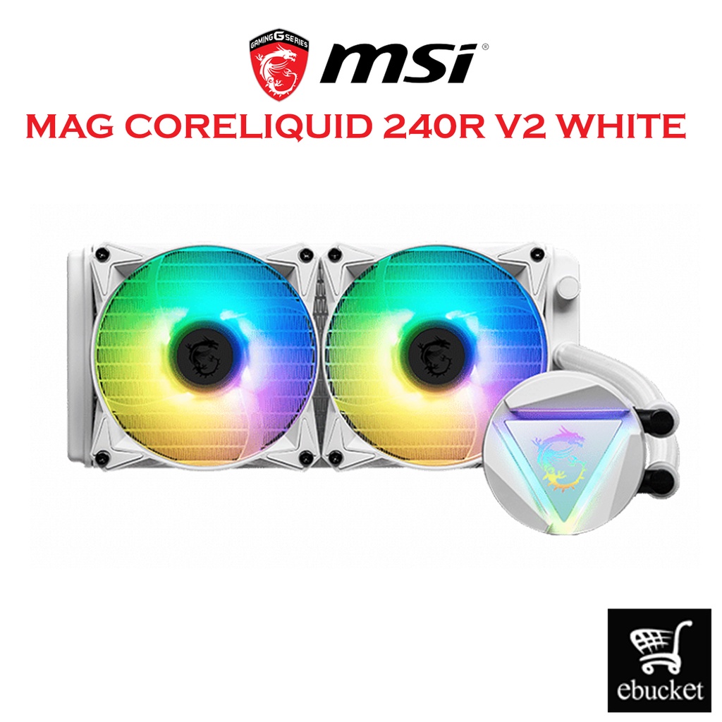 MSI MAG CORELIQUID 240R V2 LIQUID COOLER - WHITE | Shopee Malaysia