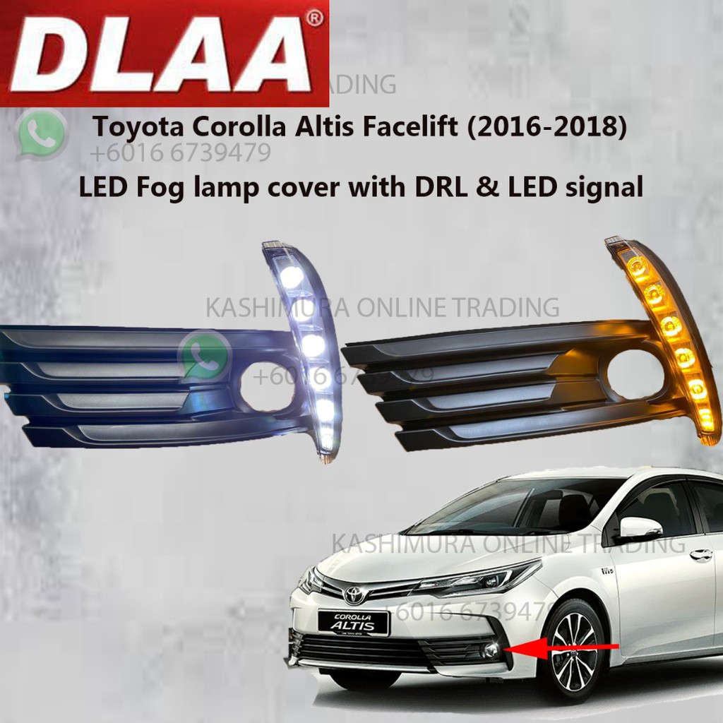 Toyota Corolla Altis Facelift (2016 - 2018) LED Fog Lamp/ Spotlight ...