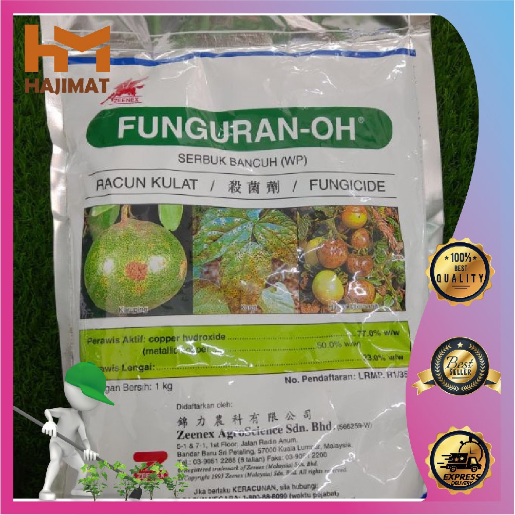 1KG Funguran-Oh Copper Hydroxide 77% Fungicide Racun Kulat Funguran Oh ...