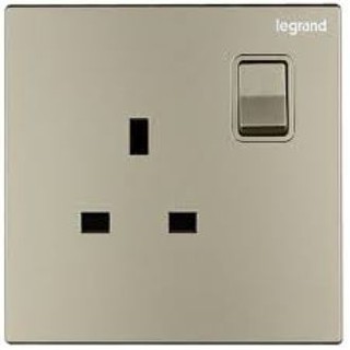 Legrand Galion 13A Switch Socket (Champagne/Dark Silver/White) | Shopee ...