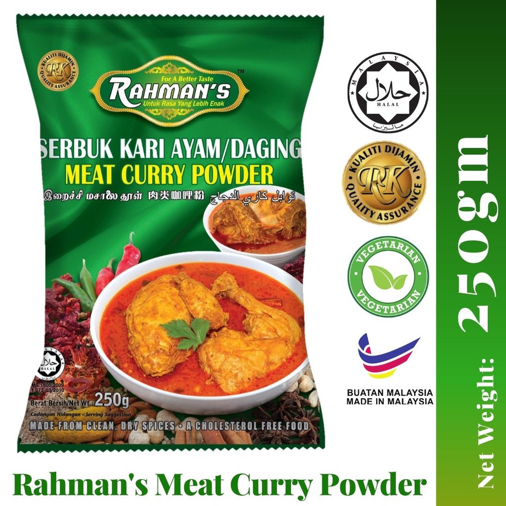 Rahman's Meat Curry Powder (250g) | Serbuk Kari Ayam/Daging Rahman's ...