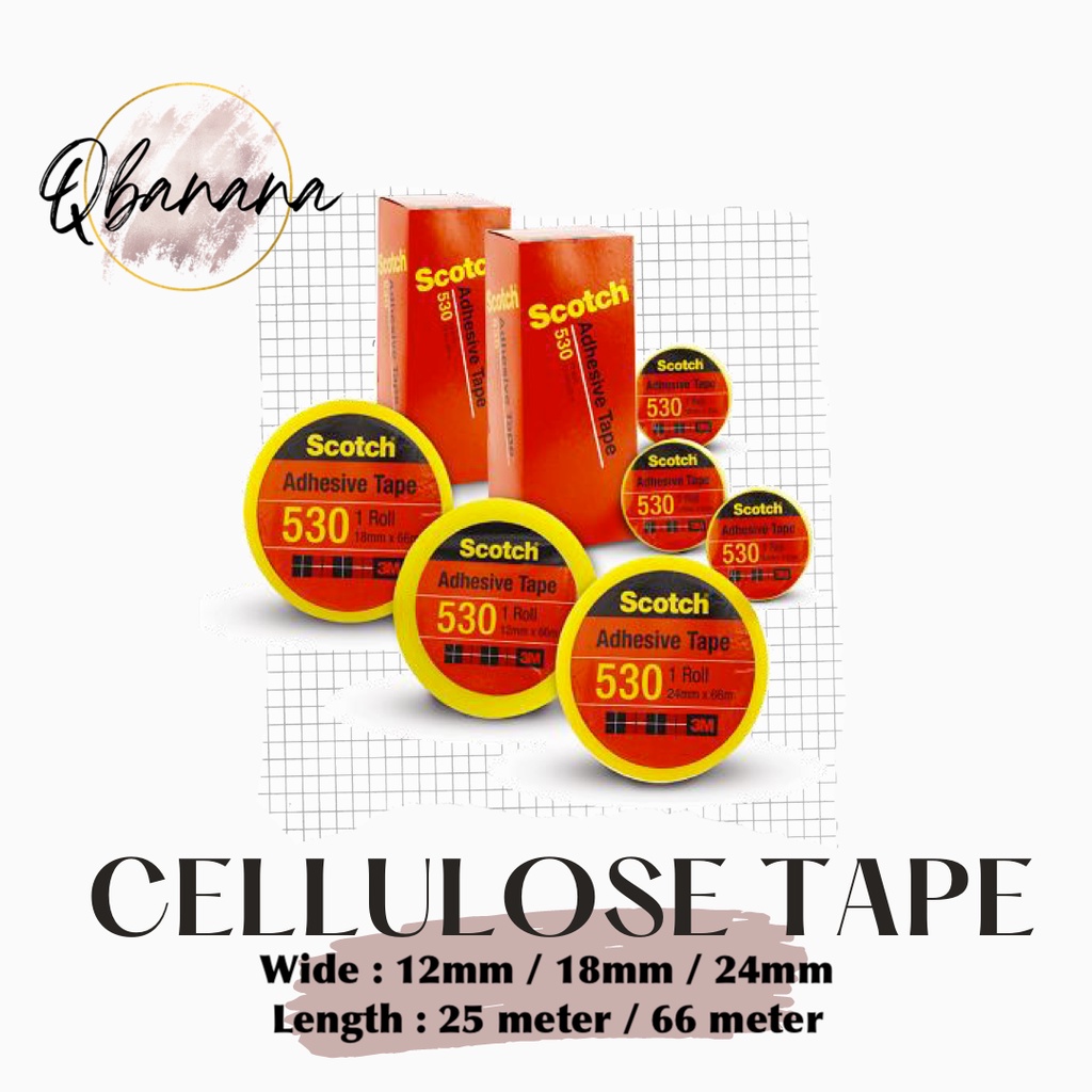 3M 530 Cellulose Glossy Transparent Tape (Original) | Shopee Malaysia