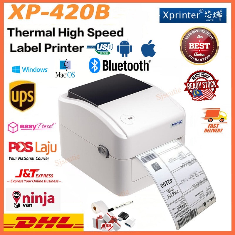XP-420B Thermal Printer A6 Label 1D 2D QR Barcode Label Air Waybil for ...