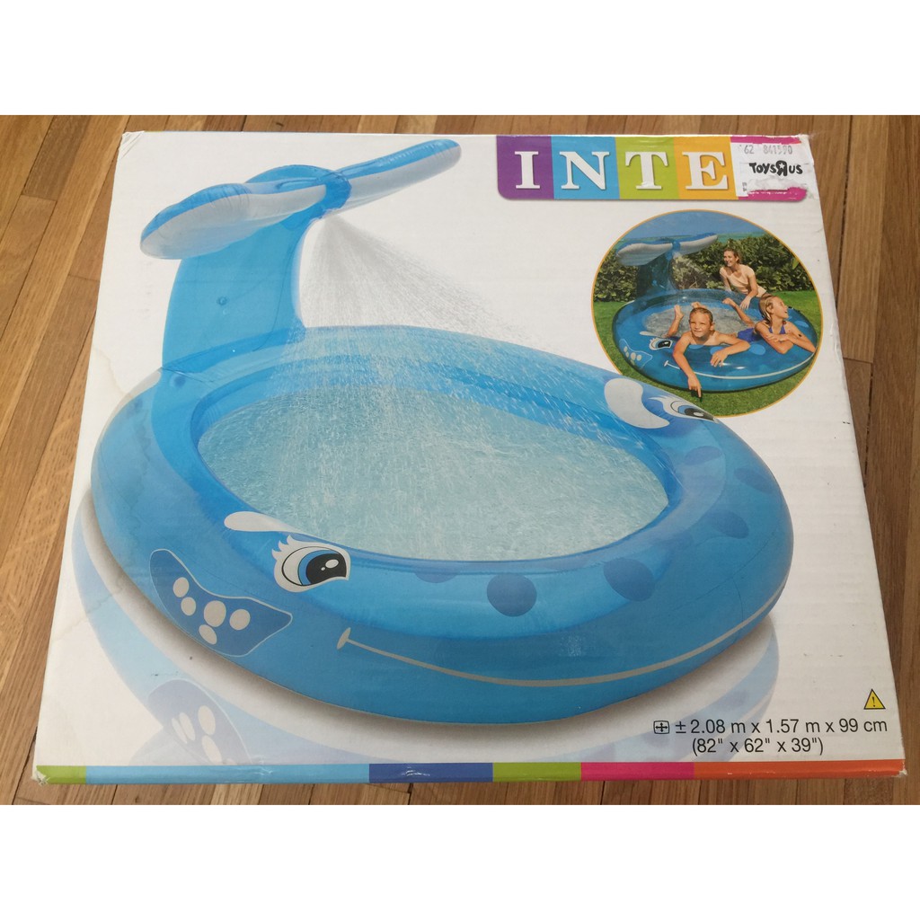 Intex Inflatable Pool (Whale shape) (82in x 62in x 39 in) (2.08m x 1 ...