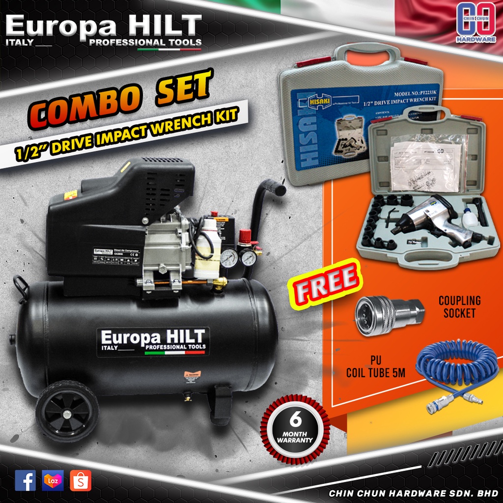 EUROPA HILT EA471-15A AIR COMPRESSOR 50L|KOMPRESOR|AUTOMOTIVE TOOL SET|EUROPA COMPRESSOR|CHIN ...