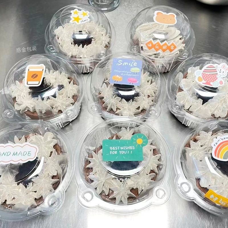 RORA - (10 PCS) CUP CAKES MINI BOX COOKIES TRANSPARENT PLASTIC BOX ...